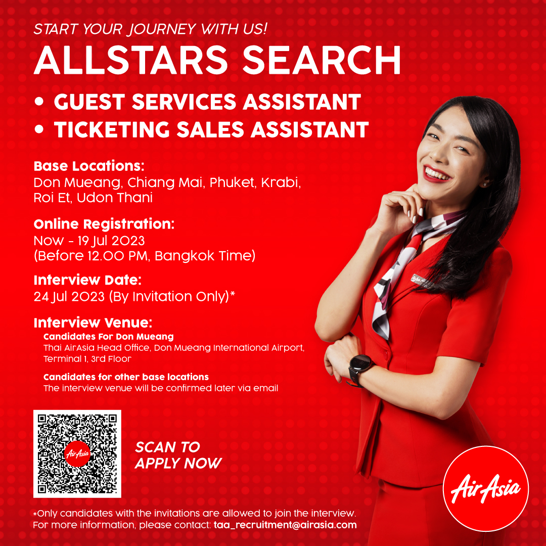 Join our Guest Services team in Thailand | AirAsia