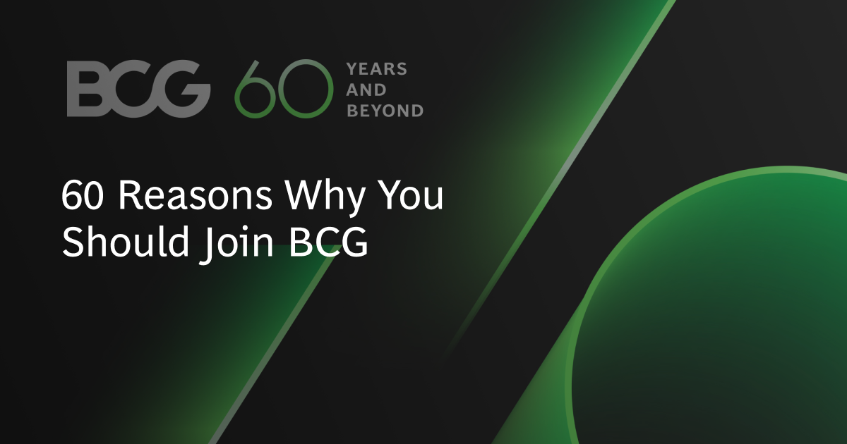 60 reasons to join BCG | BCG