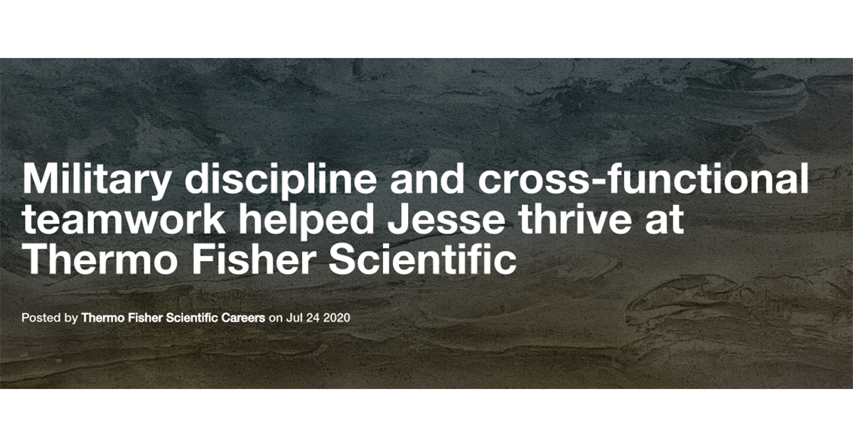Military discipline and cross-functional teamwork helped Jesse thrive ...