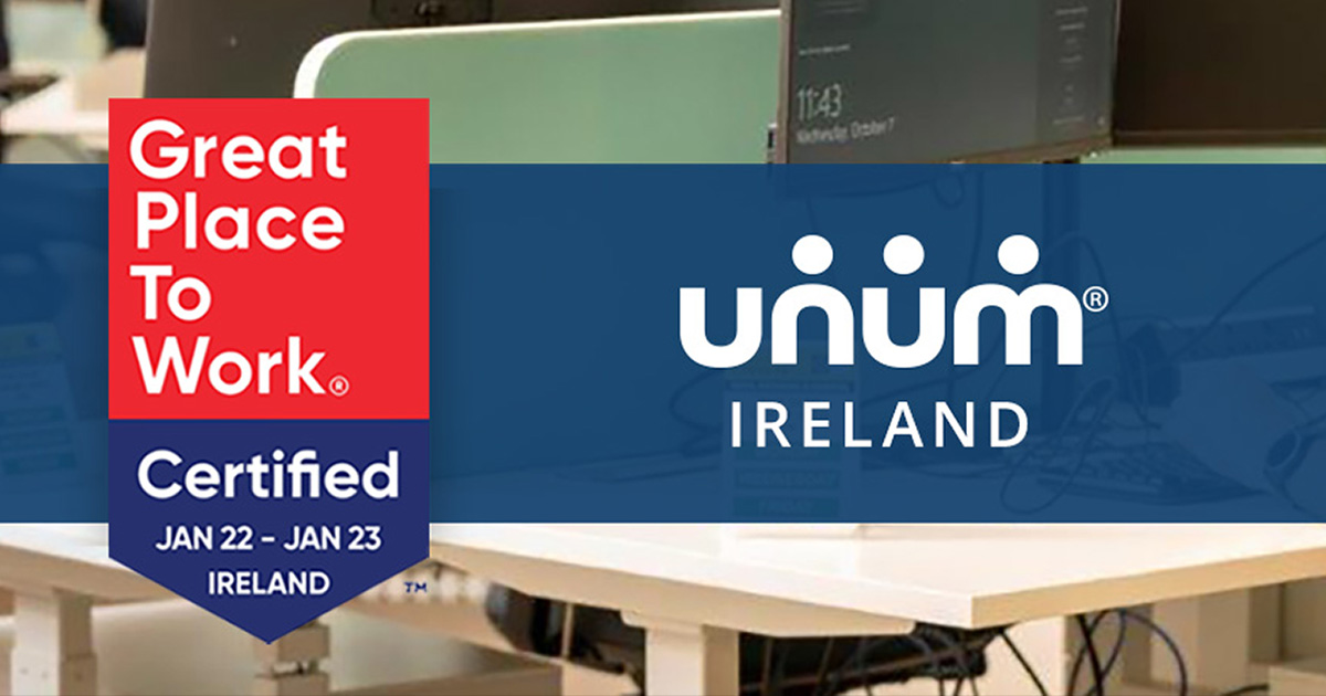 Unum Ireland Named One of the Best Workplaces in Tech | Unum